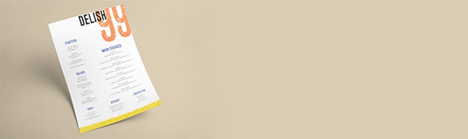 Create a fun menu design with Adobe InDesign - 99designs