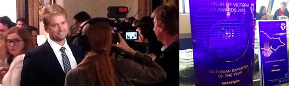 99designs gewinnt Governor of Victoria Export Award 2015