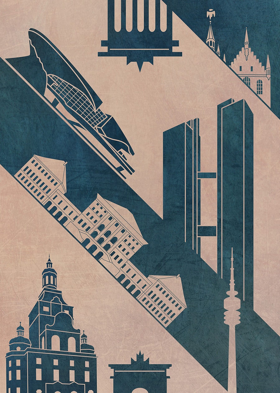 9 beautiful & modern Munich poster designs