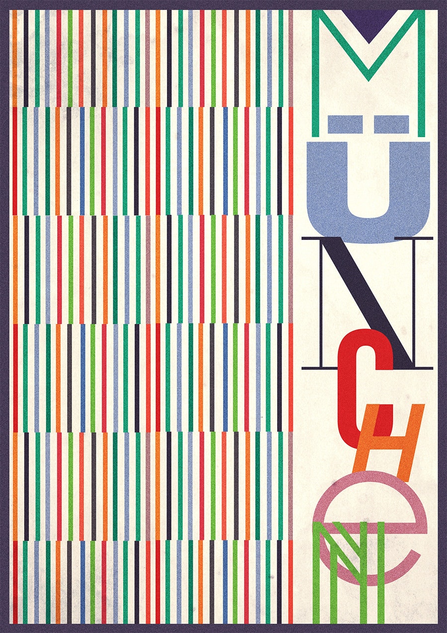 9 beautiful & modern Munich poster designs